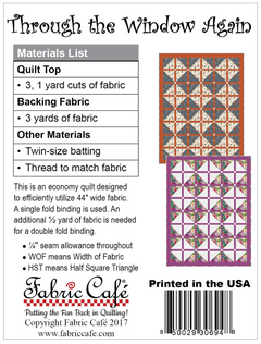 FREE PATTERN - Fabric Cafe - Through the Window Again – Tx2 Quilt Shop