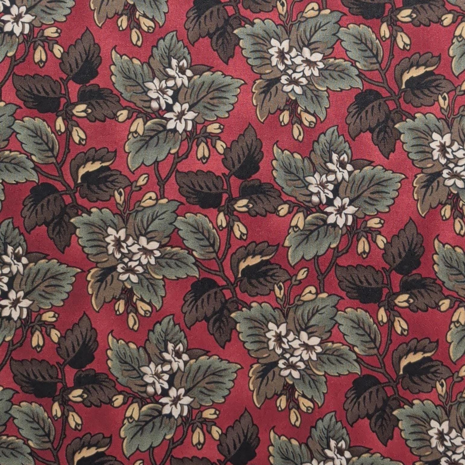 The Brick House Shelburne Museum 31212-1 Windham Fabrics - Dark Red Fa ...